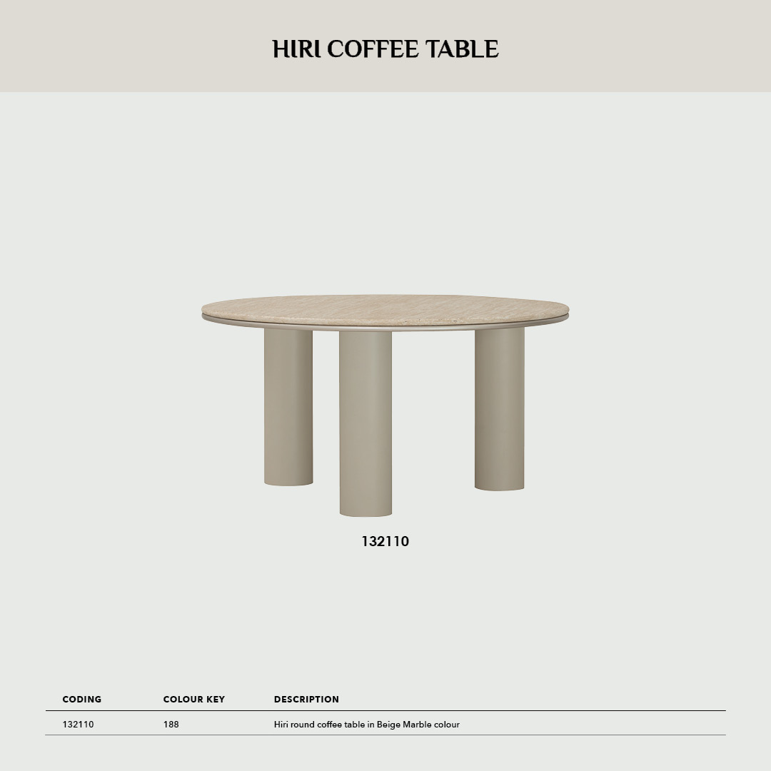 HIRI ROUND COFFEE TABLE 1334/188 (#)