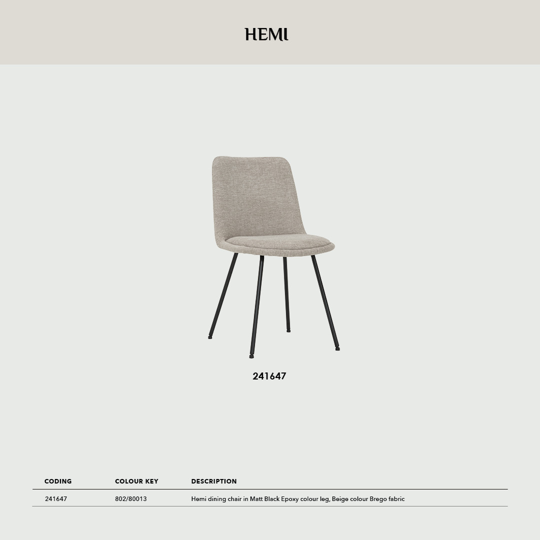 HEMI DINING CHAIR 802/80020 (#)